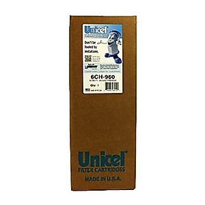 Unicel 6CH-960 Replacement Pleated Polyester Spa Filter Cartridge Compatible with Jacuzzi Premium J-300 & J-400, 52 Square Feet (2 Pack)