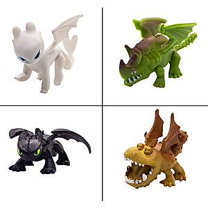 Toysvill Dragon httyd (Set of 12 pcs) / Light Fury, Night Fury (Toothless), Action Figures, Cake Toppers Figurines, Toys Gift Figure Toy