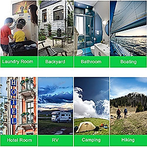 QingLHC Clothespins Clip, Clothesline Windproof, Adjustable Washing Clothes Drying Line Rope with Clips for Camping Travel Outdoor, Black