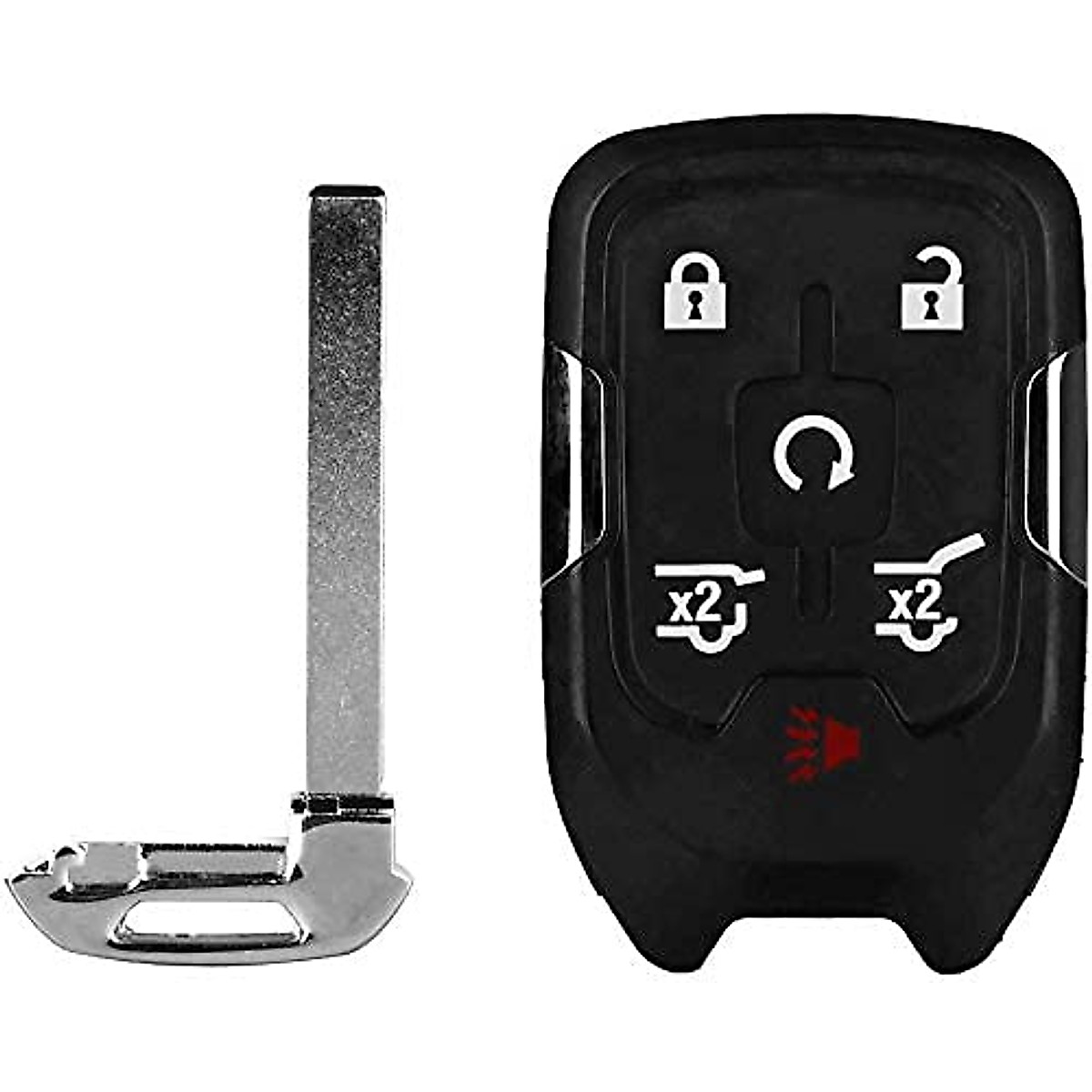 6 Buttons Replacement Key Fob Cover Case fits for 2014 2015 2016 2017 Chevrolet Chevy Suburban Tahoe GMC Yukon Keyless Entry Key Fob Shell