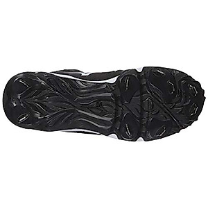 Mizuno 9-Spike Advanced Sweep 4 Mid Womens Metal Softball Cleat Black-White 11