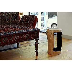 Space-Saving Coffee Log Side Table Made From Wood Available In Different Height Perfect Holiday Decor Or Boyfriend Gift