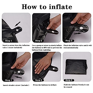 40 Inch Giant Black Number 1 Balloon, Helium Mylar Foil Number Balloons for Birthday Party, 1st Birthday Decorations for Kids, Anniversary Party Decorations Supplies (Black Number 1)