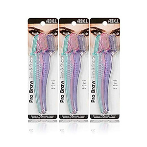 Ardell Eyebrows Trimmer and Shaper for Women, 3 count x pack of 3 Brow Razors