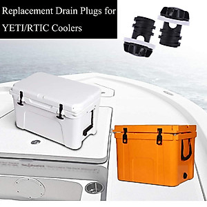 2 Pack Yeti Cooler Drain Plug Replacement Accessories - Compatible with Most Rotomolded Coolers - Leak-Proof Design