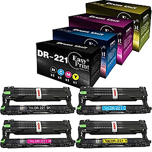 EASYPRINT (4 Pack) Compatible DR221 DR-221CL Drum Unit Use for Brother DCP-9020CDW HL-3140CDW HL-3170CDW MFC-9140CDN MFC-9330CDW Printer (BK/C/M/Y)