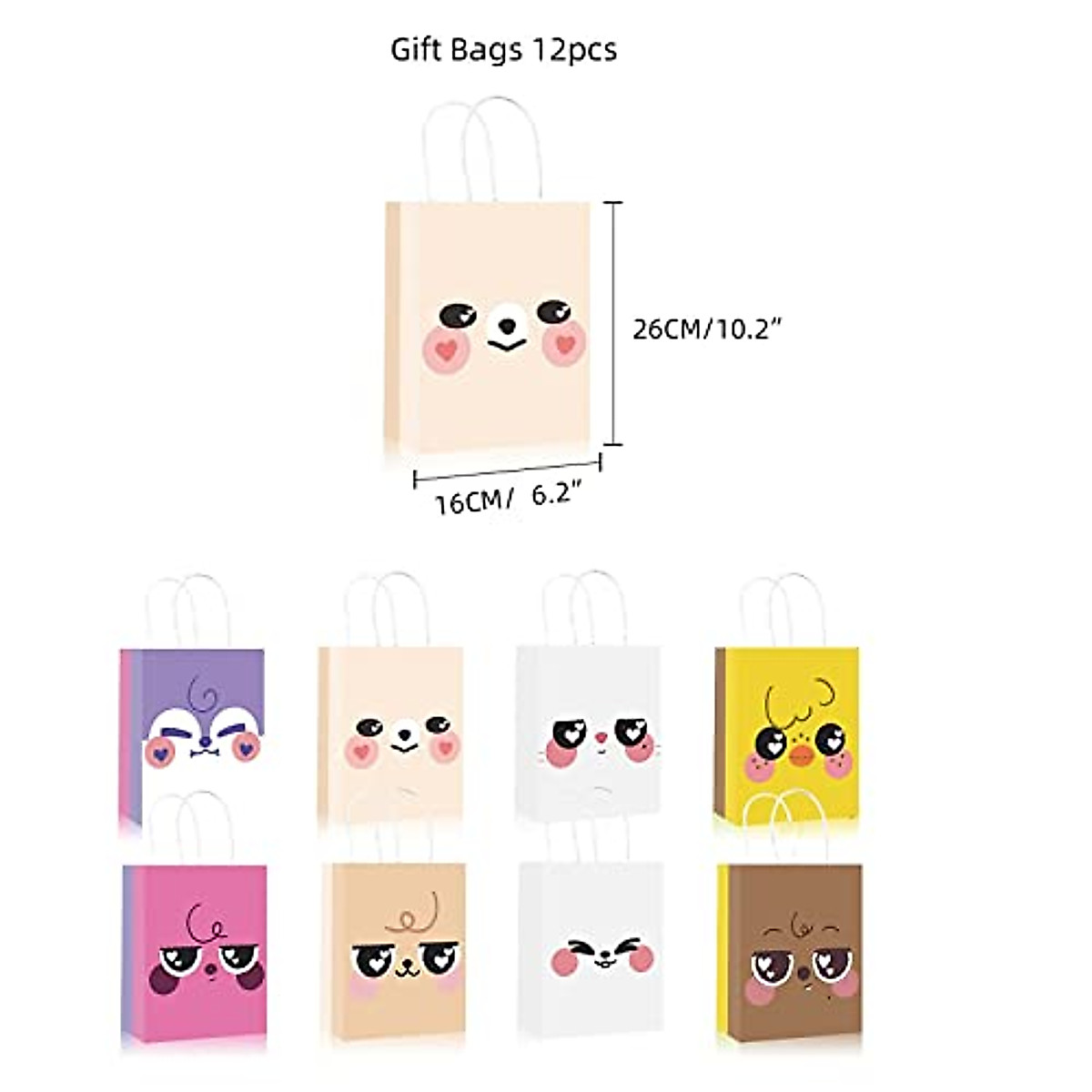 12Pcs Anime Cosplay Party Bag,Cute Anime Party Decorations Supplies Gift for Anime Fans