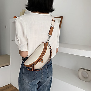 Fashion Crossbody Bag Purses and Handbags for Women PU Leather Shoulder Messenger Bags (Coffee)