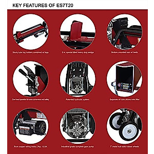 Boss Industrial ES7T20 Electric Log Splitter, 7-Ton