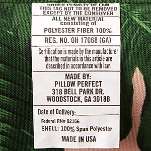 Pillow Perfect Outdoor/Indoor Swaying Palms Capri Bench/Swing Cushion, 1 Count (Pack of 1), Green