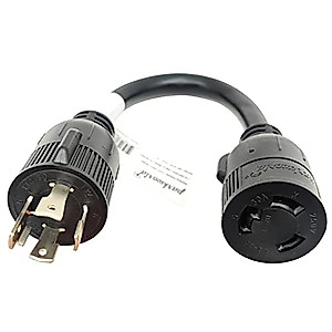 Parkworld 885118A Power Adapter Cord 4-Prong Generator 30A Locking L14-30 Male Plug to Twist Lock 30 AMP L6-30 Female Receptacle