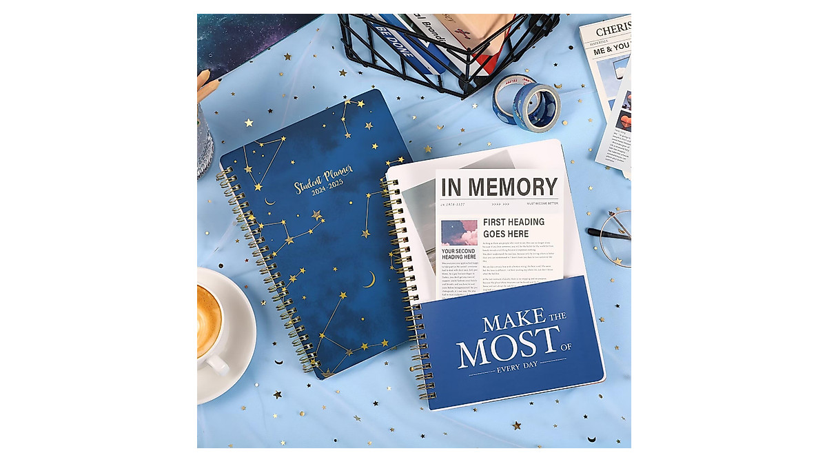 Student Planner 2024-2025 Blue | Academic Weekly & Monthly Organizer