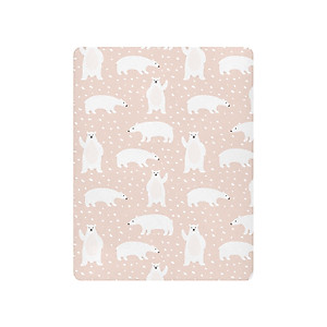 Soft Baby Boy Fitted Crib Sheets for Baby Girl Beige Cute Polar Bears Standard Crib Sheets Portable Mini Bassinets Sheets