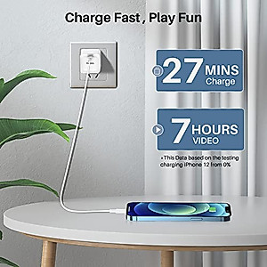 TOZO C1 USB C 20W PD Power Adapter Fast Wall Charger Type C Compatible for iPhone 14/14 Plus/14 Pro/14 Pro Max,iPhone 13/12/Pro/Pro Max/11,iPad Pro,Samsung Galaxy White(Cable not Included)