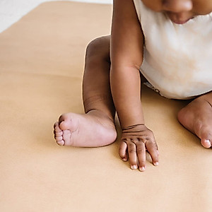 Vegan Leather Splat Mat for Under High Chair/Arts/Crafts, 38” X 38” Wipeable Spill Mat, Water Resistant Floor Mat, Portable Play Mat - Premium Quality