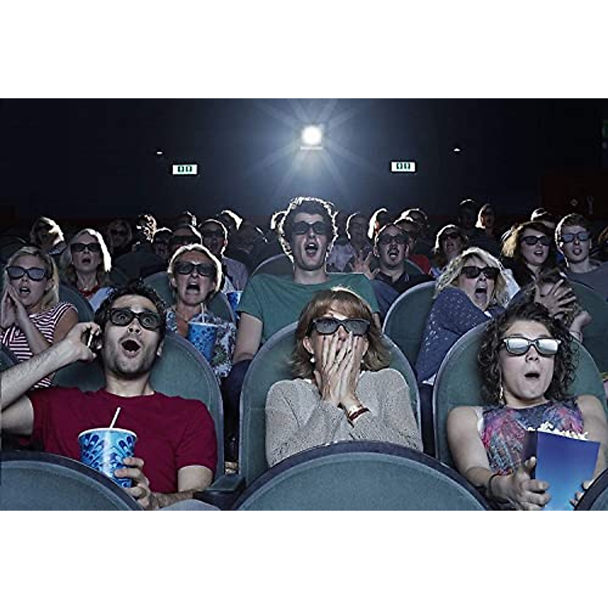 Passive 3D Glasses Polarized Lenses for Passive 3D TVs RealD Cinema Projectors Sony Sharp Samsung LG Philips, Note: Not Compatible with 3D Active Shutter TV Models - 4 Pairs