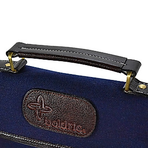 Boldric 9 Pocket Canvas Knife Bag - Professional Chef Tool Roll Bag With Shoulder Strap