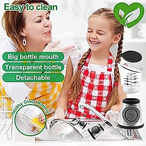 Nemufy Olive Oil Dispenser Bottle for Kitchen with Measurement Scale Cooking Oil and Vinegar Soy Sauce Bottling Clear Glass Oil Bottles Oil Pot Oil Container, 17oz/500ml