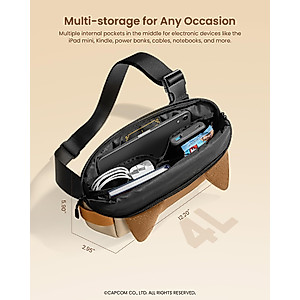 tomtoc Palico EDC Sling Bag for Men and Women, Monster Hunter Travel Daypack Backpack Crossbody Bag