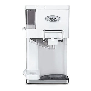 Cuisinart ICE-45 Mix It In Soft Serve 1.5-Quart Ice Cream Maker (White) Bundle with Reusable Ice Cream Storage Containers (2-Pack) (2 Items)