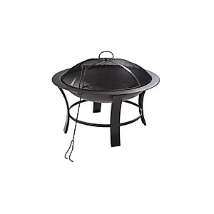 MADENA Mainstays 26" Metal Round Outdoor Wood-Burning Fire Pit,DS-46552