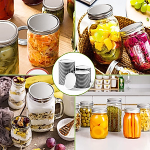 150 pcs mason jar lids-canning lids regular mouth,lids for mason jars,aluminum lids for mason jar regular mouth split-type lids leak proof and secure canning jar caps(2.75in Lids)