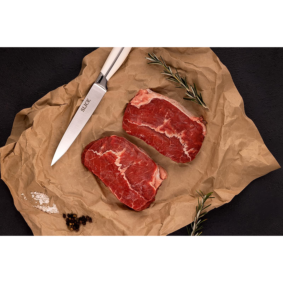 Blue Moon Stainless Steel 5-Piece Knife Set & Block