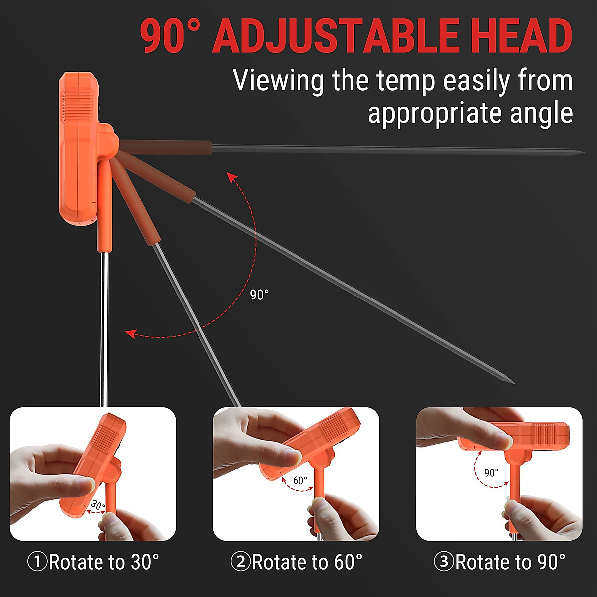 ThermoPro TP510 Waterproof Digital Candy Thermometer with Pot Clip, 8" Long Probe Instant Read Food Cooking Meat Thermometer for Grilling Smoker BBQ Deep Fry Oil Thermometer