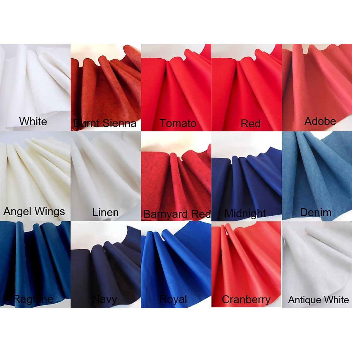 15 Red White Blue Patriotic 9"X12" Merino Wool Blend Felt Sheets Collection - OTR felt