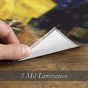 PalaceLearning Cafe Terrace at Night Poster by Vincent Van Gogh - 1881 - Fine Art Print - The Cafe Terrace on The Place du Forum (Laminated, 18" x 24")