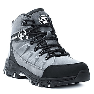 Foxelli Men’s Hiking Boots – Waterproof Breathable & Lightweight Suede Leather Hiking Boots for Men