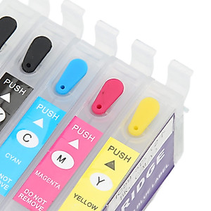 FTVOGUE Ink Cartridge Replacement, 5PCS PP 4 Colors Ink Cartridge Standard Color Ink Cartridges Replacement Cartridge Combo Pack Color, Inkjet Printer Ink