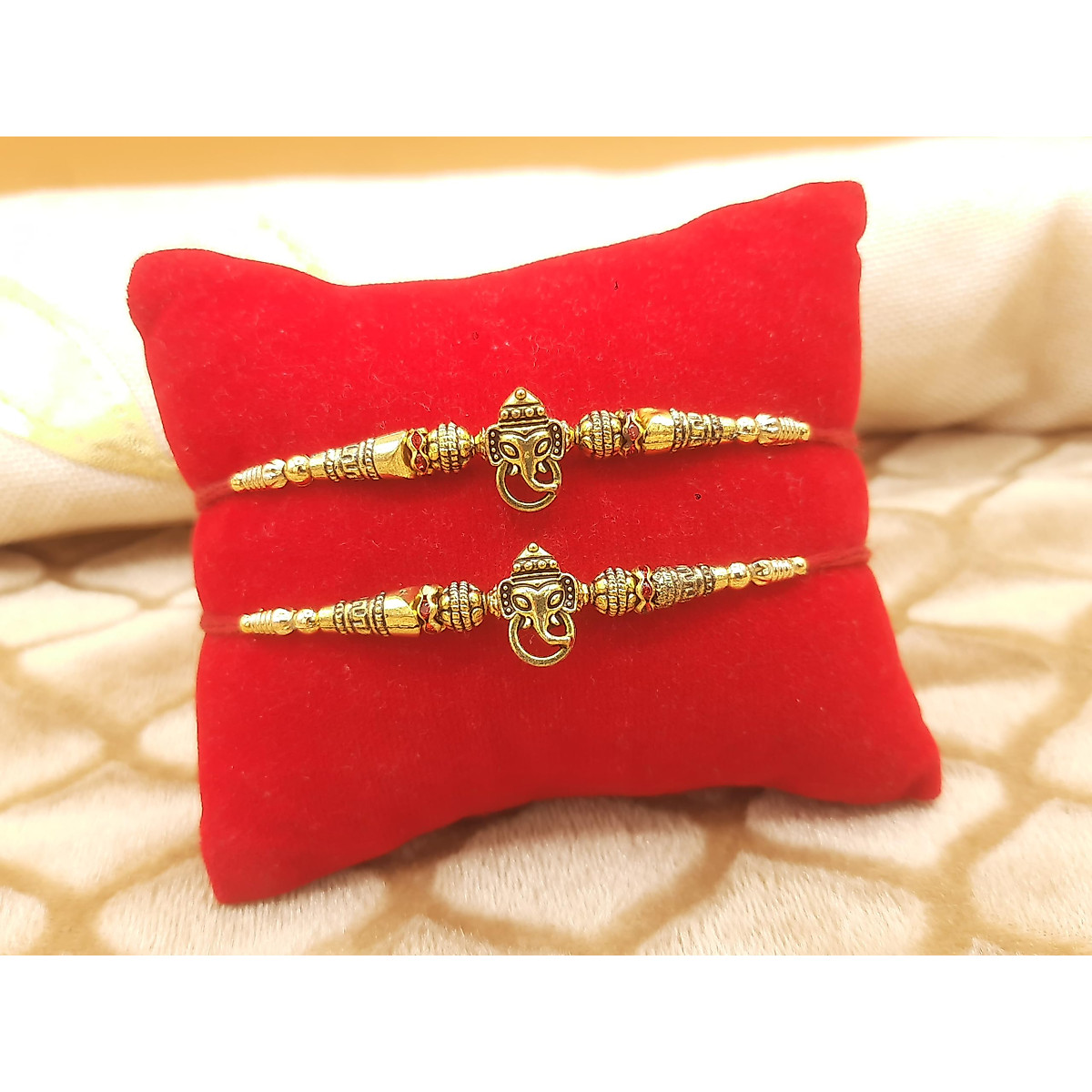 Anika Shopify Rakhi for brother, Best unique bracelet Shape in Square OM , BTOTHER and TORTOISE Made of Brass Gift, Wrist bands Brother/ Sibling, Sister, Father Family Member -Set 3