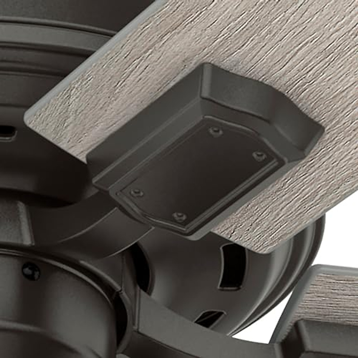 Hunter Hartland Low Profile Indoor Ceiling Fan with LED Lights and Pull Chain, 52", Noble Bronze