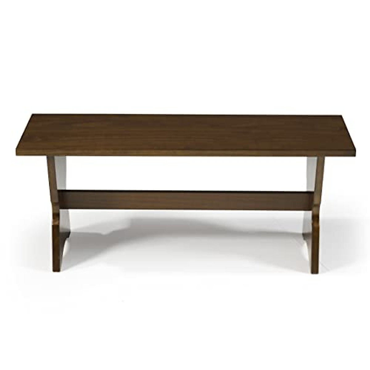 Linon Shipley Backless Nook, Walnut