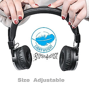 Active Noise Cancelling Headphones for Kids,Alteng Child Travel Foldable Stereo Headset W/Mic and Remote,Tangle-Free 3.5mm Jack, Soft and Smooth Ear Cup(Black)