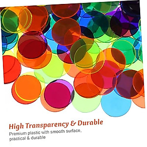 300pcs Plastic Tokens Bingo Chips Markers for Bingo Game Cards Game Accessories (Blue + Yellow + Green + Purple + Orange Each 50pcs)