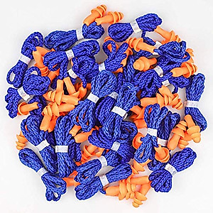 100 Pairs Ear Plugs for Sleeping, Reusable Silicone Earplugs Sound Blocking, Individually Wrapped Earplugs Ear Protection for Shooting