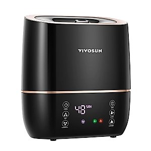 VIVOSUN Air Humidifier 4.5L 2-in-1 Cool & Warm Mist Humidifier, Indoor Ultrasonic Humidifier with Essential Oil Box & Remote Control for Bedrooms, Offices, Plants, Babies, Dryness, and Skincare
