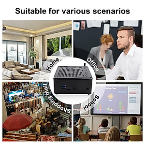 Mini PC with Win11 OS, 6Core Core i9-8950HK Mini Computer, 32G DDR4 RAM+512GB NVME SSD+1TB HDD, WiFi6, BT5.2, Gigabit Ethernet, HDMI&DP Ports Support Dual Display, Mounting Bracket, Auto Power On