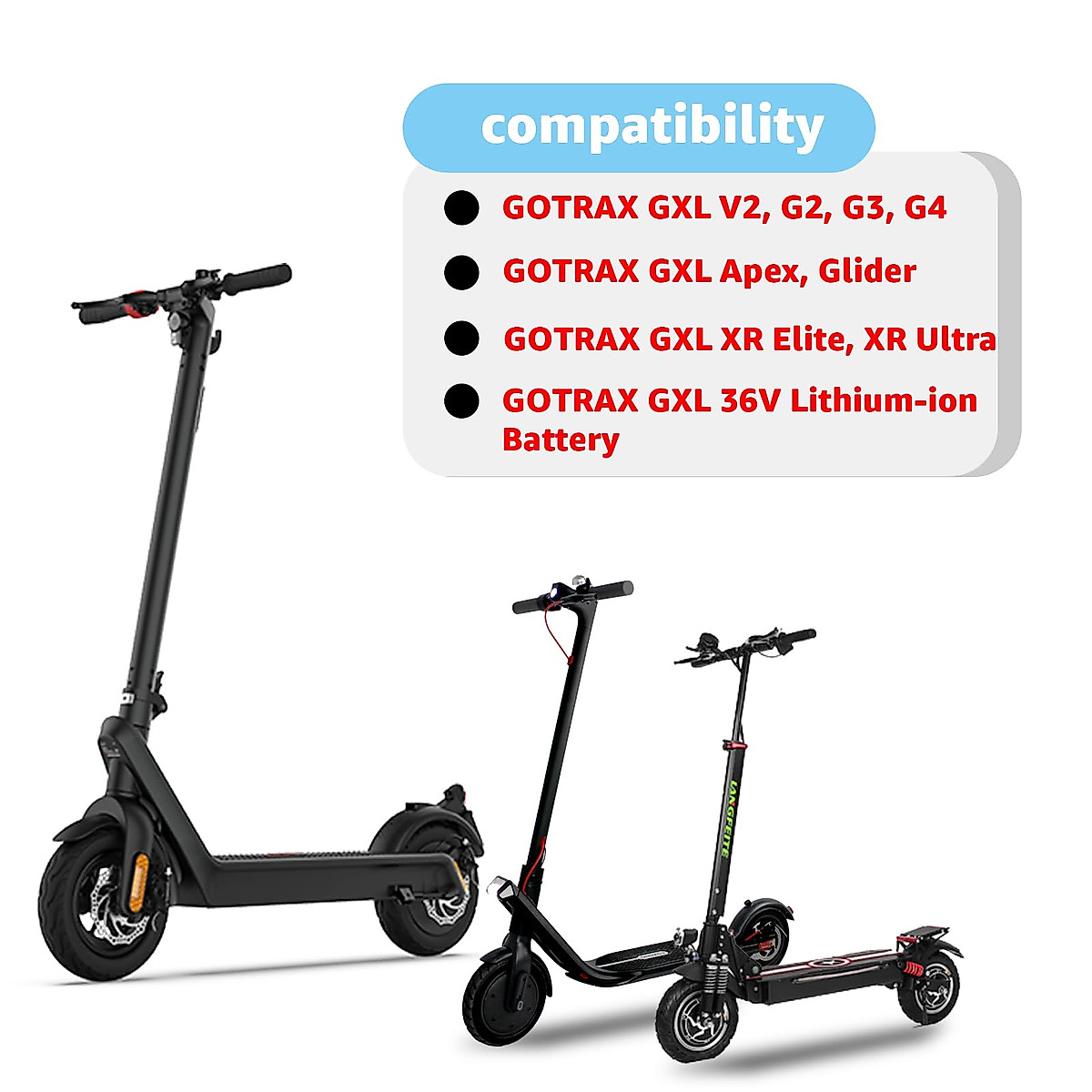 42V 2A Electric Scooter Charger Compatible with GOTRAX GXL V2, G2, G3, G4, Apex, Glider, XR Elite, XR Ultra Compatible with Most 36 Volt Electric Scooter