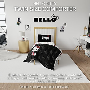 Franco Collectibles Hello Kitty Bedding Super Soft Cozy Microfiber Reversible Comforter, Twin, (Officially Licensed Product)