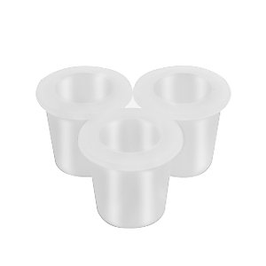 HQLESHUI 3 Pieces Patio Table Umbrella Hole Ring Umbrella Cone Wedge Plug Umbrella Stabilizer Sleeve for 2 to 2.6 Inch Patio Table Hole and 1.5 Inch or Umbrella Pole Adapter (Transparent)