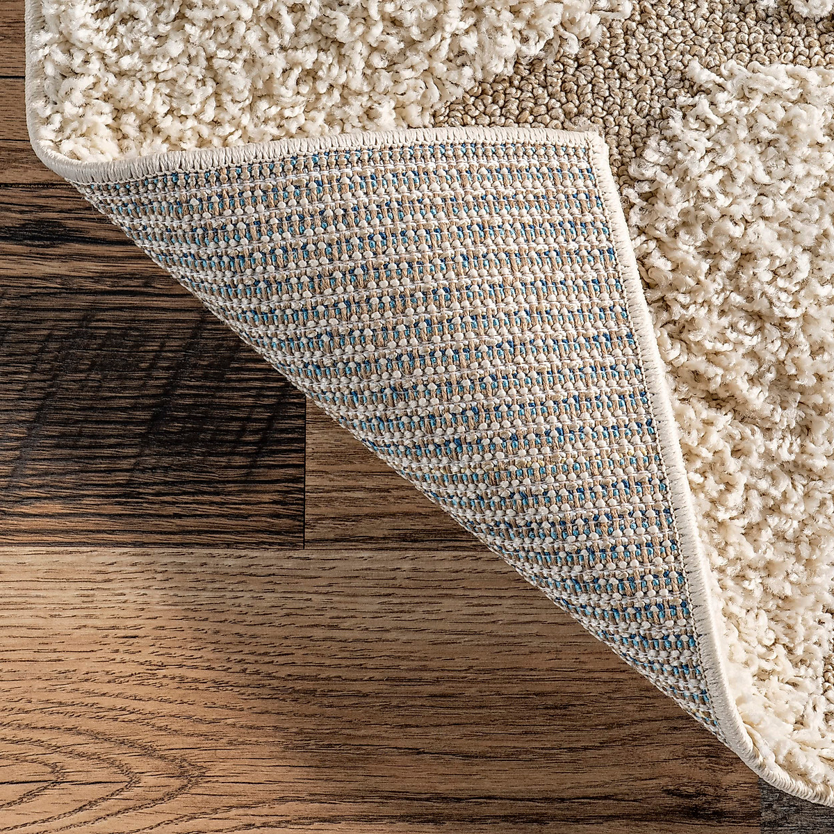 nuLOOM Maisha Contemporary Shag Area Rug, 8x10, Cream