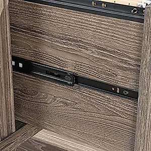 Sauder Hammond L-Desk, L: 65.12" x W: 65.12" x H: 30.0", Emery Oak Finish