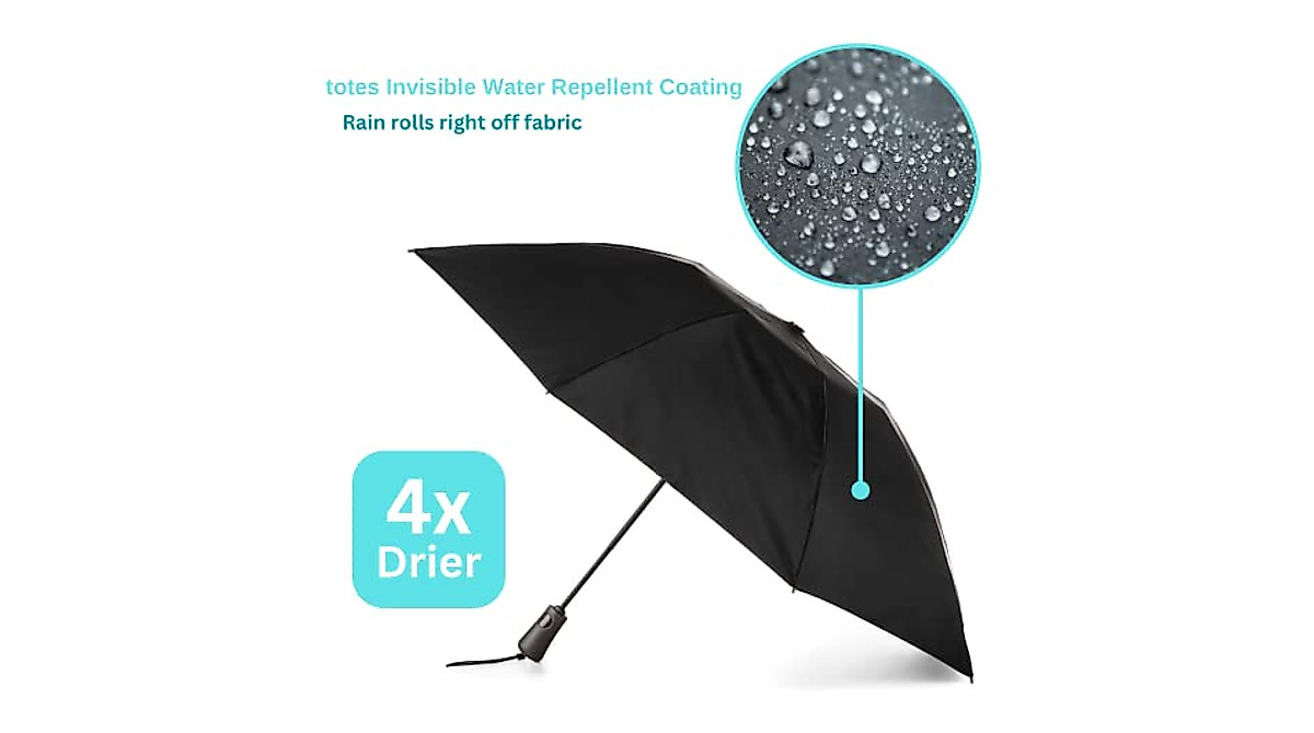 Totes InBrella: Compact Reverse Closing Umbrella