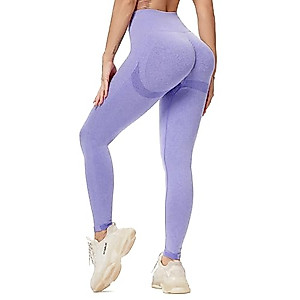 SEASUM Seamless Leggings for Women Scrunch Butt Lifting Booty High Waisted Workout Gym Yoga Pants Tights XS