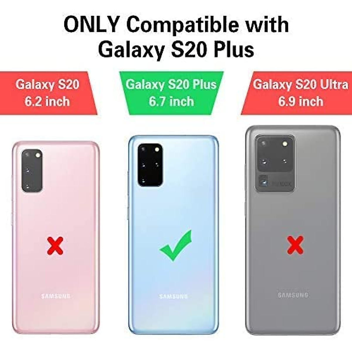 YmhxcY Case with Self Healing Flexible TPU Film[2 Pack] and Camera Lens Screen Protective Film[2 Pack],3-in-1 Heavy Protection Cover for Samsung Galaxy S20 Plus-Wine Red and Rose Pink