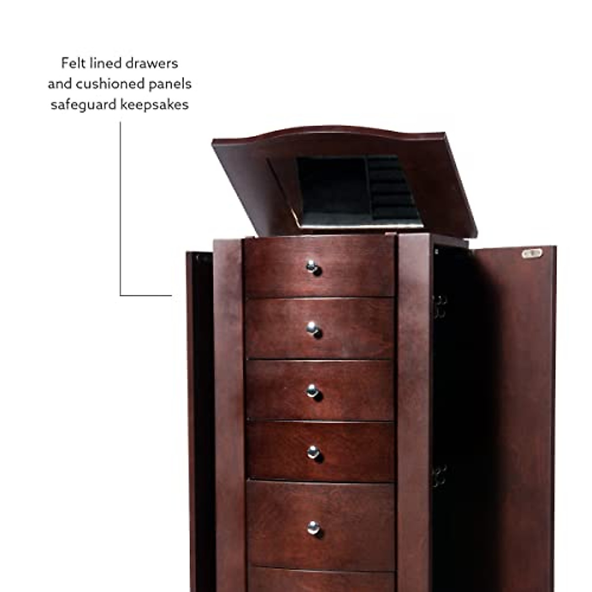 Powell Merlot Jewelry Armoire,
