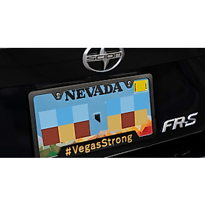 Vegas Strong License Plate Frame - Las Vegas License Plate Protector - Vegas Golden Knights Colors